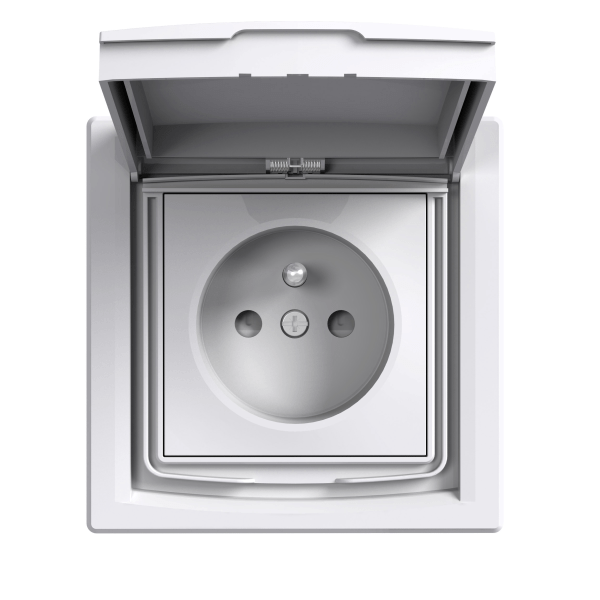 EPH2800321 – Asfora – single socket outlet with pin earth – 16A lid ...
